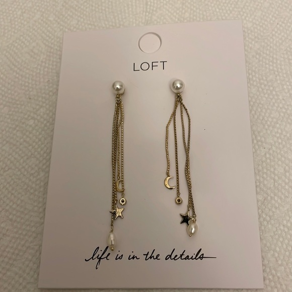 LOFT | Jewelry | Nwt Loft Celestial Pearls Dangle Earrings | Poshmark